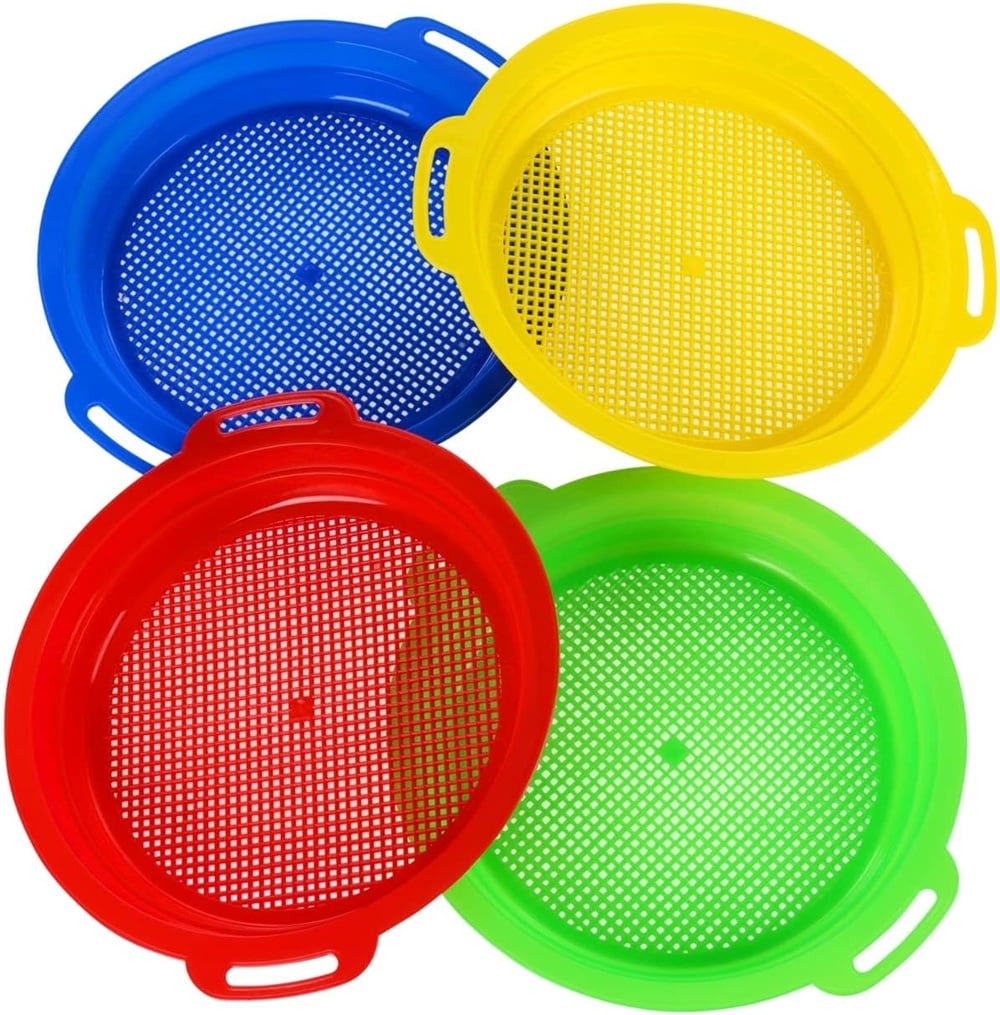NOGIS 4 Pack Sand Sifter Sieves for Kids Beach Toys, 9.6 x 8.6 Inch ...