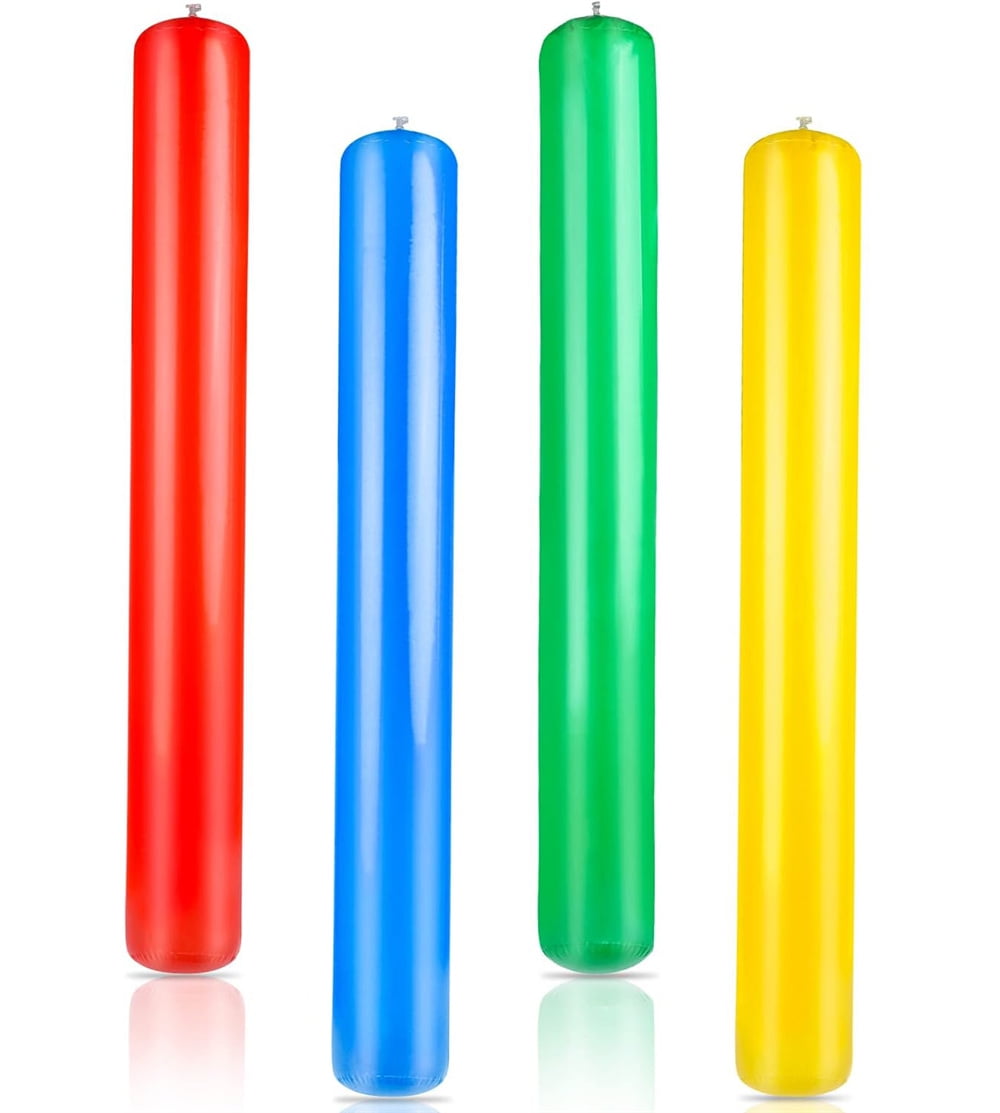 NOGIS 4 Pcs Pool Inflatable Sticks Inflatable Pool Noodles Colorful ...