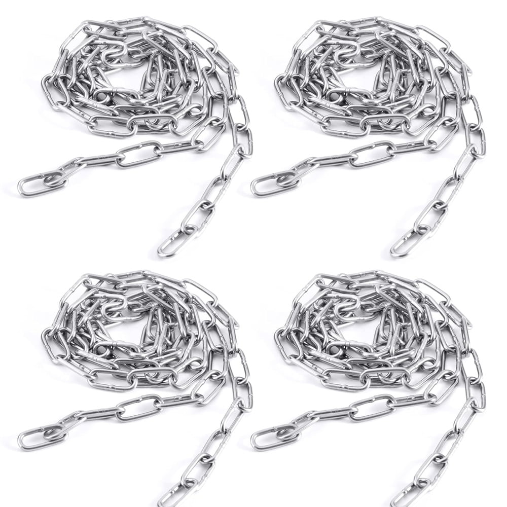 NOGIS 4 Pcs Stainless Steel Safety Chains 59in (L) x 0.06in (T) Long ...