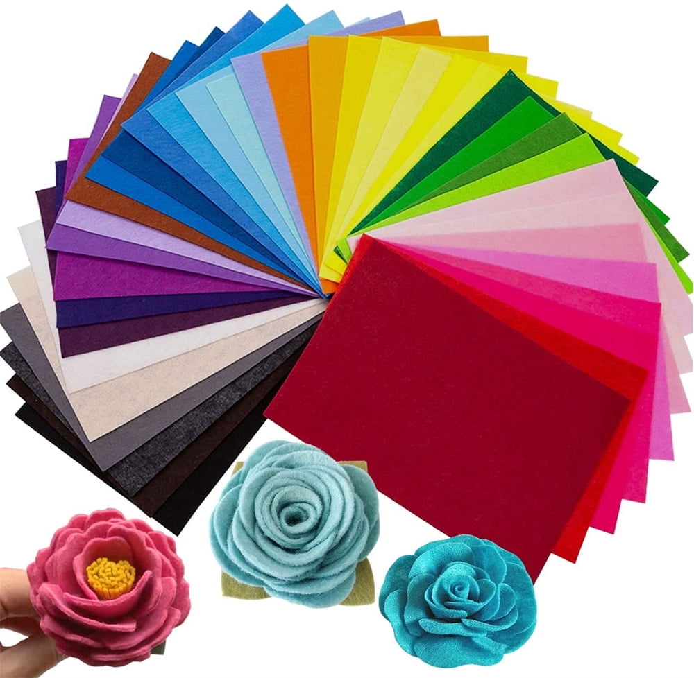 NOGIS 40 PCS Felt Fabric Sheets, 12" x 12" Craft Felt Fabric Sheets ...