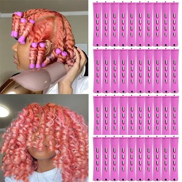 NOGIS Purple Perm Rods Set for Natural Hair 40pcs Plastic Cold Wave ...