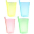 NOGIS 4Pcs Cup with Built in Straw Plastic Water Sippy Cups Containers ...