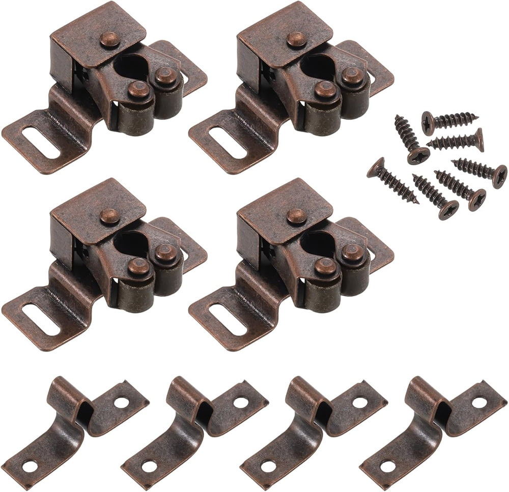 NOGIS 4pcs Double Roller Catch Cabinet Latch Hardware for Cupboard ...