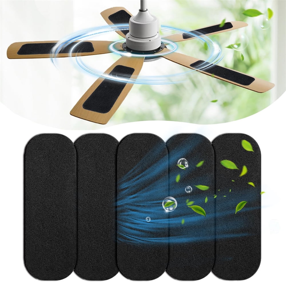 NOGIS 5 PCS Ceiling Fan Filter for Blades, Easy-Stick Universal Carbon ...