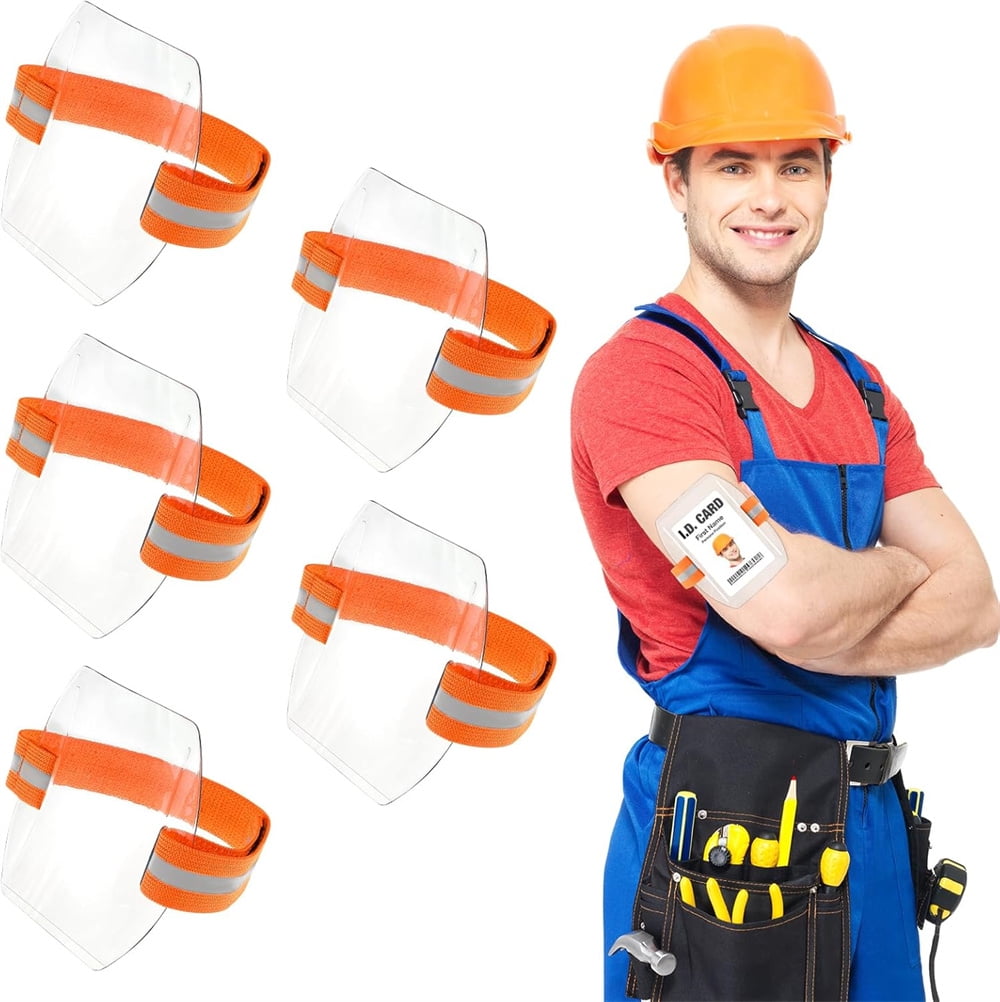 NOGIS 5 Pcs Arm Badge Holder Armband ID Card Badge Holder Wrist Card ...