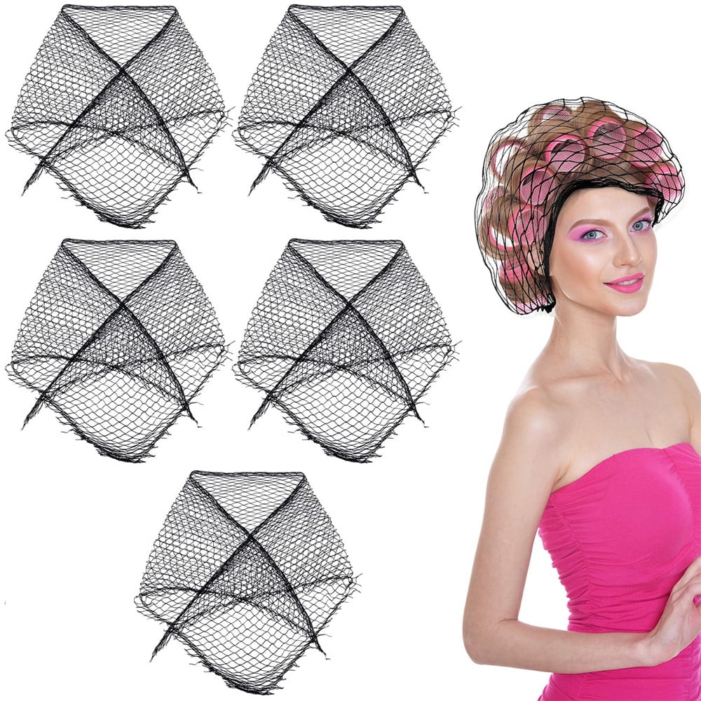 NOGIS 5 Pieces Triangle Net Hair Net Sleeping Crochet Hair Net Women ...