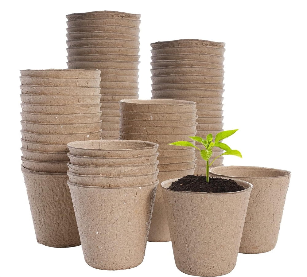 NOGIS 50 Packs 2.4 Inch Peat Pots Plant Starters for Seedling ...