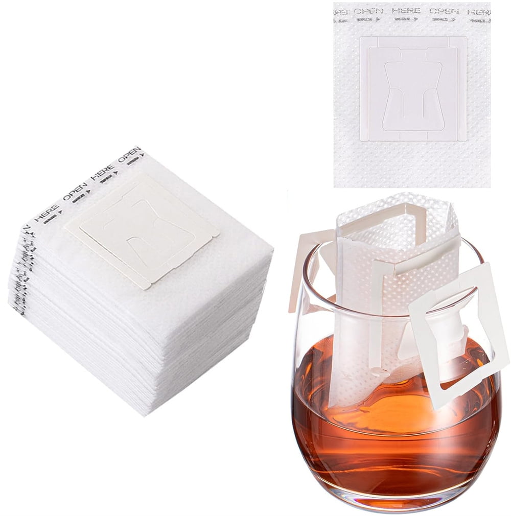NOGIS 50 Pcs Coffee Filter Paper Bag, Portable Coffee Paper Bag ...
