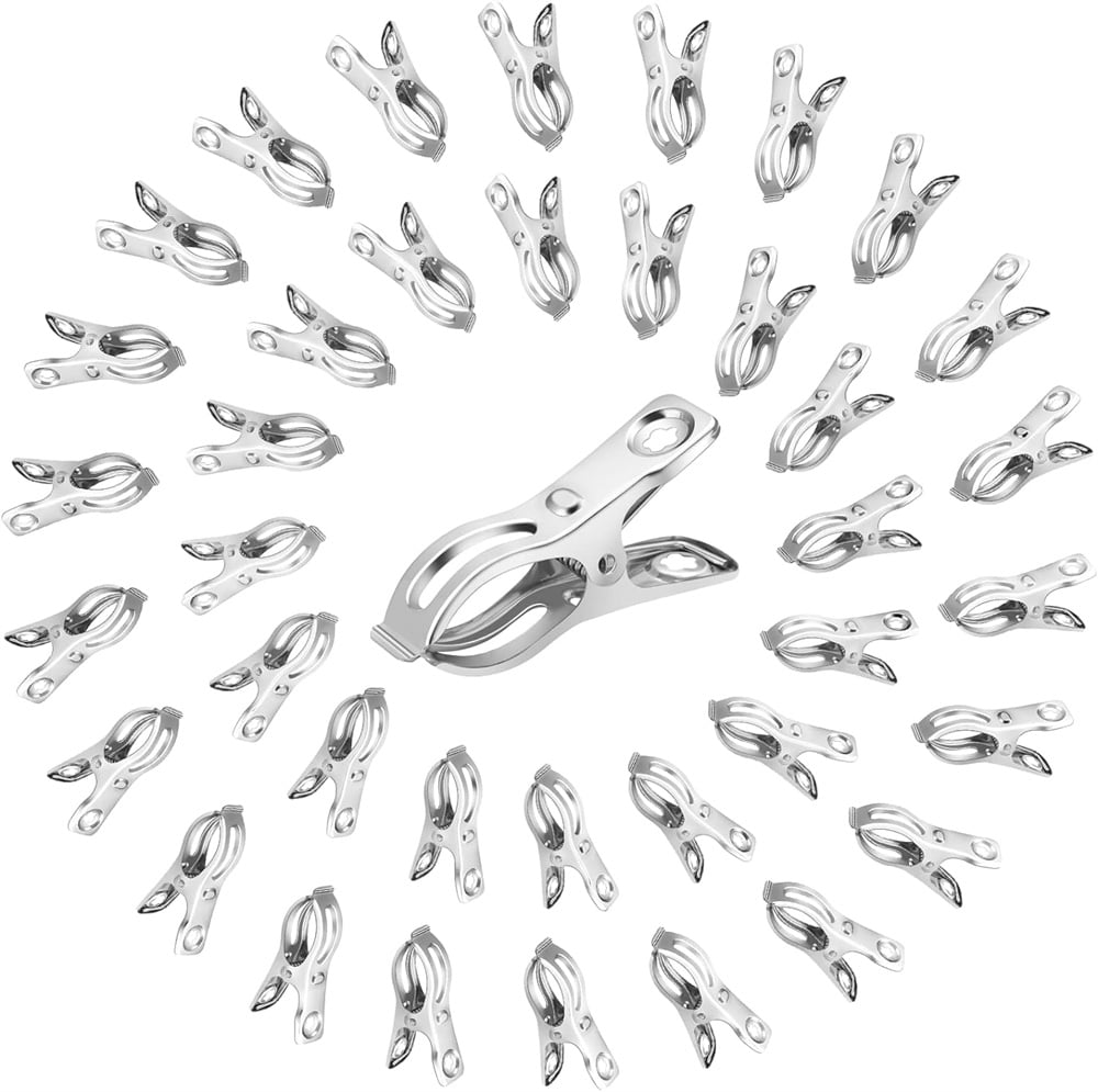 NOGIS 50 Pcs Garden Clips, 2.3 inch Greenhouse Clamps, Stainless Steel ...