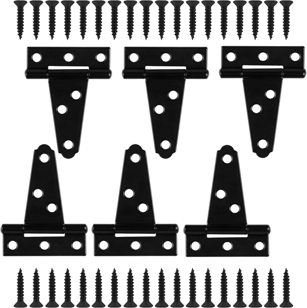 NOGIS 6 Pack 2 Inch T Strap Hinges, Shed Door Hinges, T-Strap Gate ...