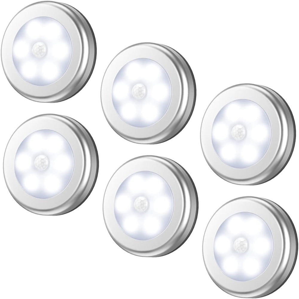 NOGIS 6 Pack Battery Operated Motion Sensor Light Indoor, LED Closet ...