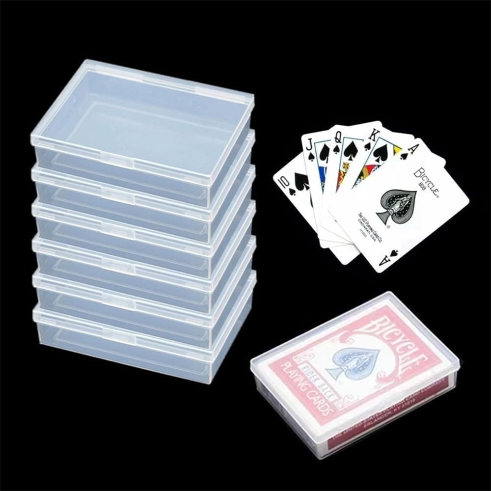 NOGIS 6 Pack Playing Card Case, Clear Card Deck Box, Playing Card Deck ...