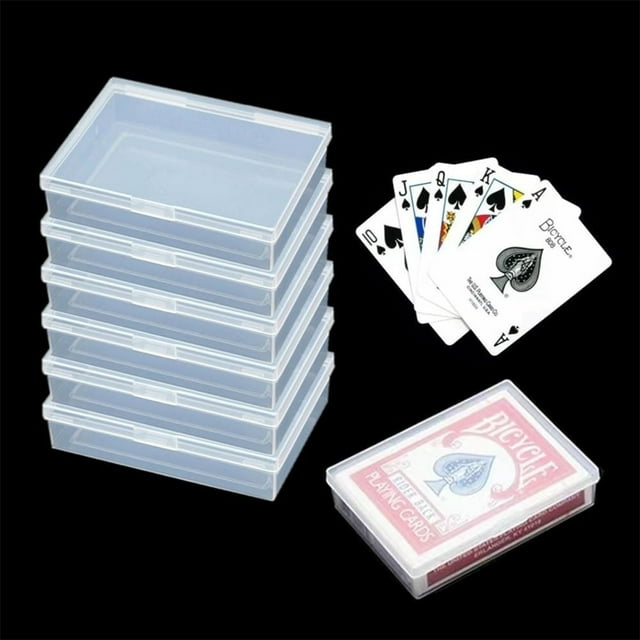 NOGIS 6 Pack Playing Card Case, Clear Card Deck Box, Playing Card Deck ...