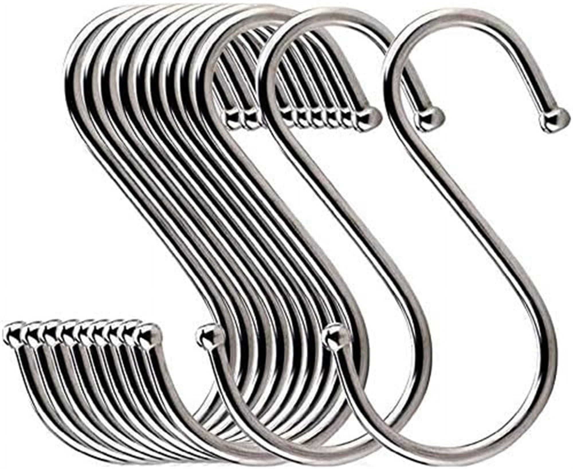 NOGIS 6-Pack S Shaped Hooks Stainless Steel Metal Hangers, 3.3 inch ...