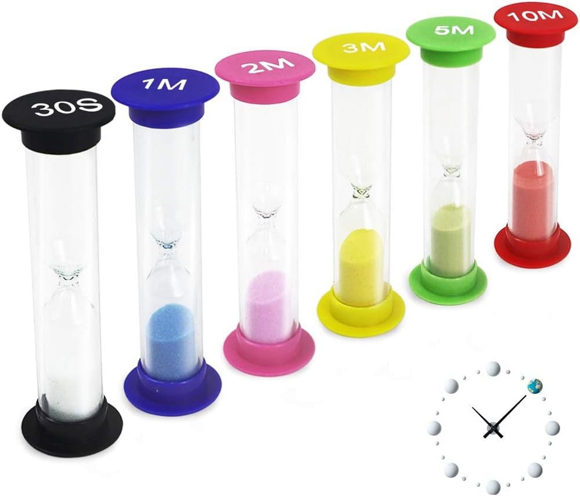 NOGIS 6 Pack Sand Timer Colorful Hourglass Sandglass Timer 30 sec/ 1 ...