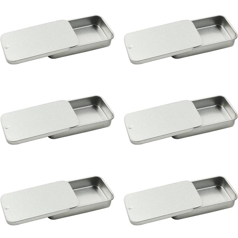 NOGIS 6-Piece Metal Tin Box Containers Set,Dental Floss Portable Case ...