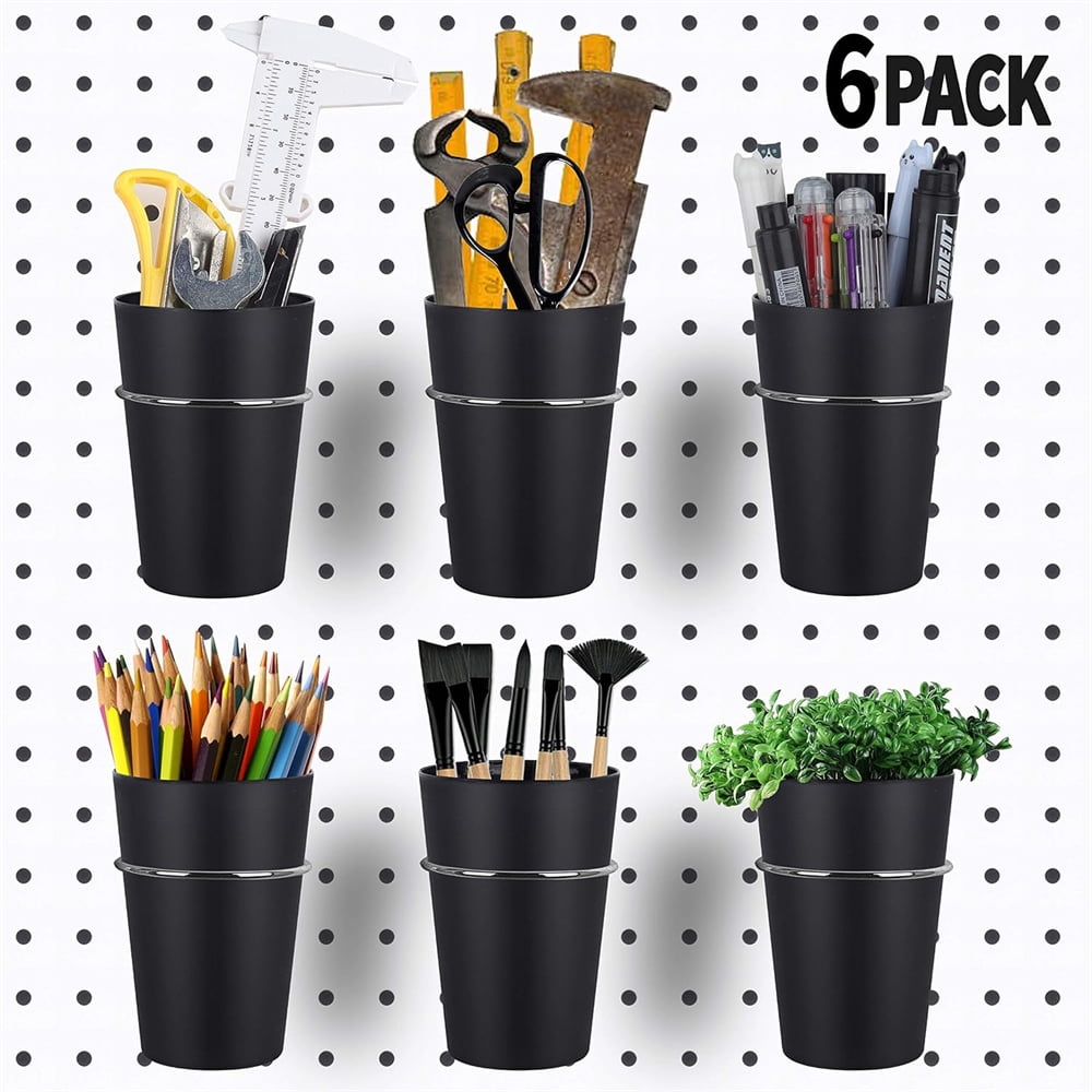 NOGIS 6 Sets Pegboard Hooks with Pegboard Cups, Ring Style Pegboard ...