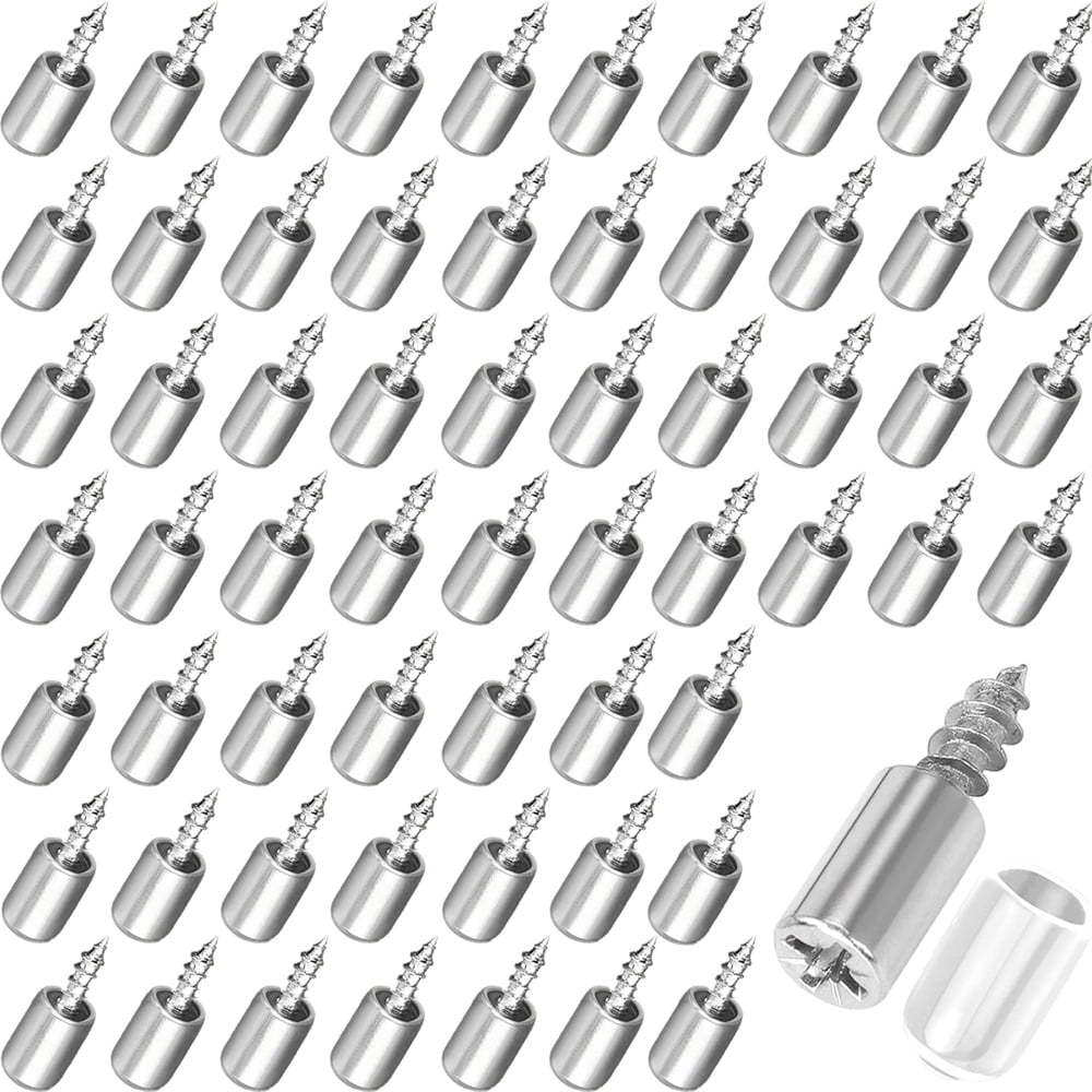 NOGIS 60 Pcs Self-Tapping Screws Cabinet Laminate Support, Non-Punching ...