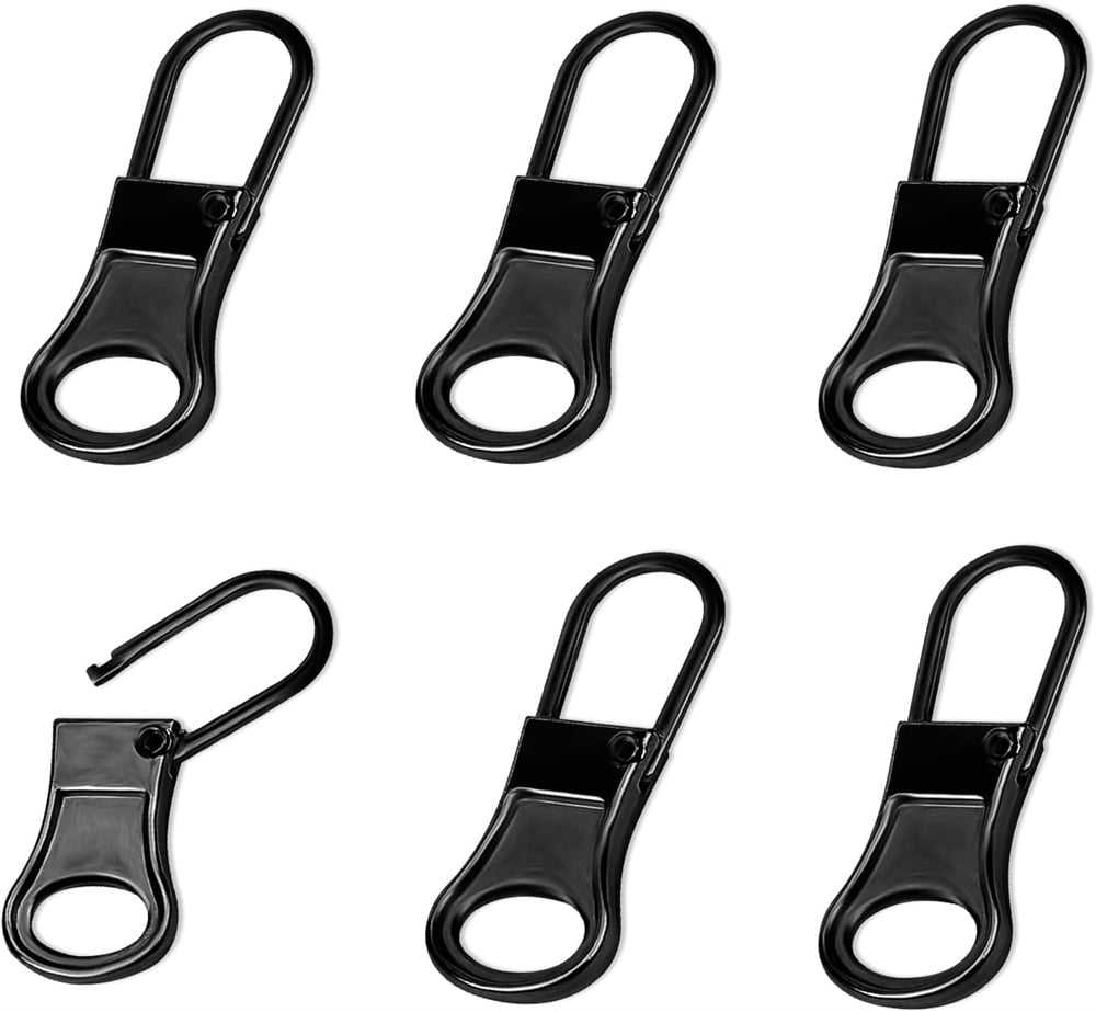 NOGIS 6pcs Replacement Zipper Pull, Detachable Zipper Pull Tabs Metal ...