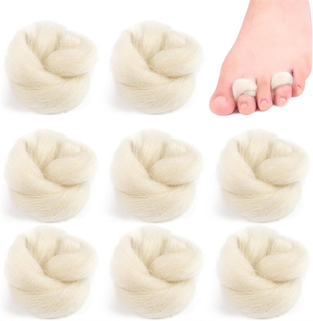 NOGIS 8 Pcs Lambs Wool Toe Splint Cushions for Toes, Soft Feet Lams ...