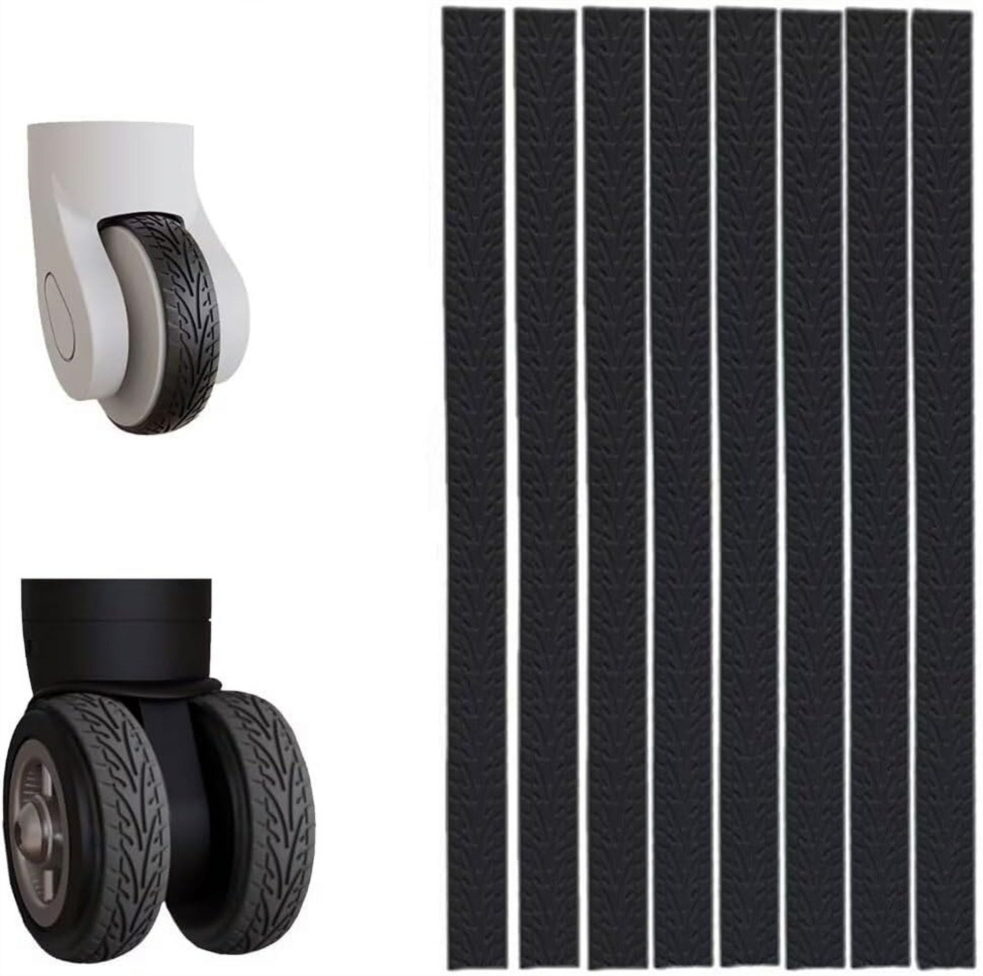 NOGIS 8 Pcs Luggage Wheel Cover, Luggage Suitcase Wheels Protector ...