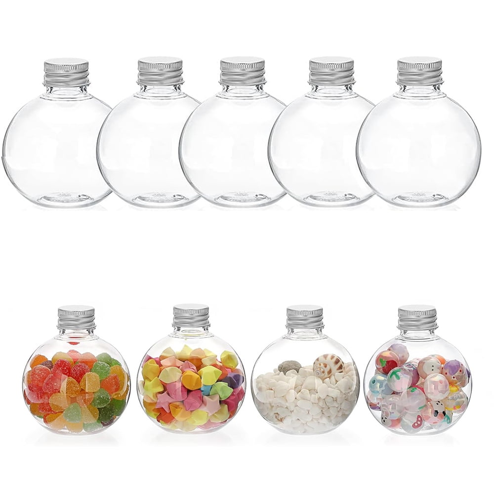 NOGIS 9 Pcs Spherical Plastic Potion Bottles Ball Shape Round Bottles 5 ...