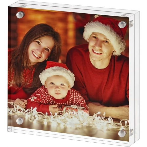 NOGIS Acrylic Frame, 4x4 Acrylic Picture Frames, 20mm Thicker Frameless ...