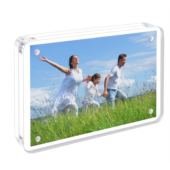 NOGIS Acrylic Picture Frame 4×6, 20mm Thicker Clear Magnetic Picture ...