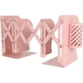 NOGIS Adjustable Bookends - Metal Book End Holder with Removable Pen ...