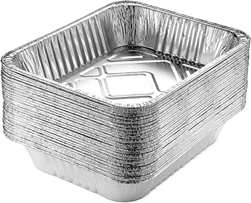 NOGIS Aluminum Foil Pans(100 Pack) - 9x13 Inches Tin Foil Pans with ...