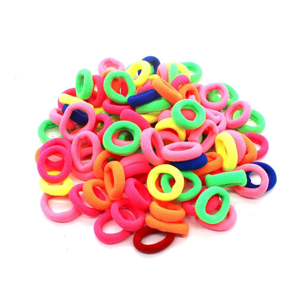 NOGIS Baby Hair Ties, 100PCS Toddler Hair Ties for Baby Girls Elastic ...
