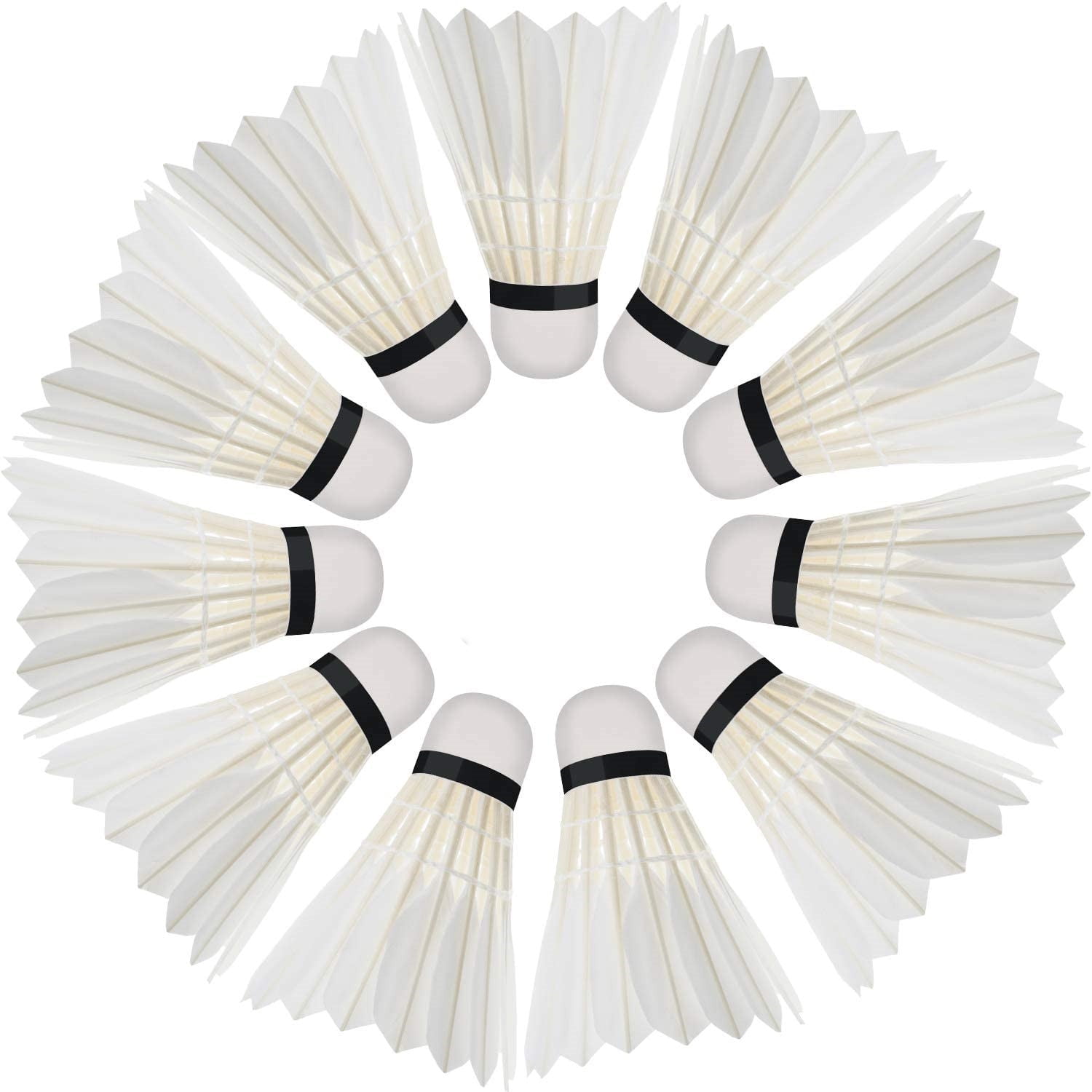 NOGIS Badminton Birdie, 12 Pack Duck Feather Badminton Shuttlecocks ...