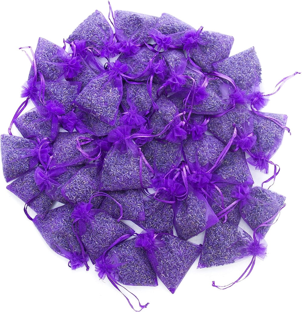 NOGIS Bag of 25 Sachets Dried Lavender Flower Lavender Sachets for ...