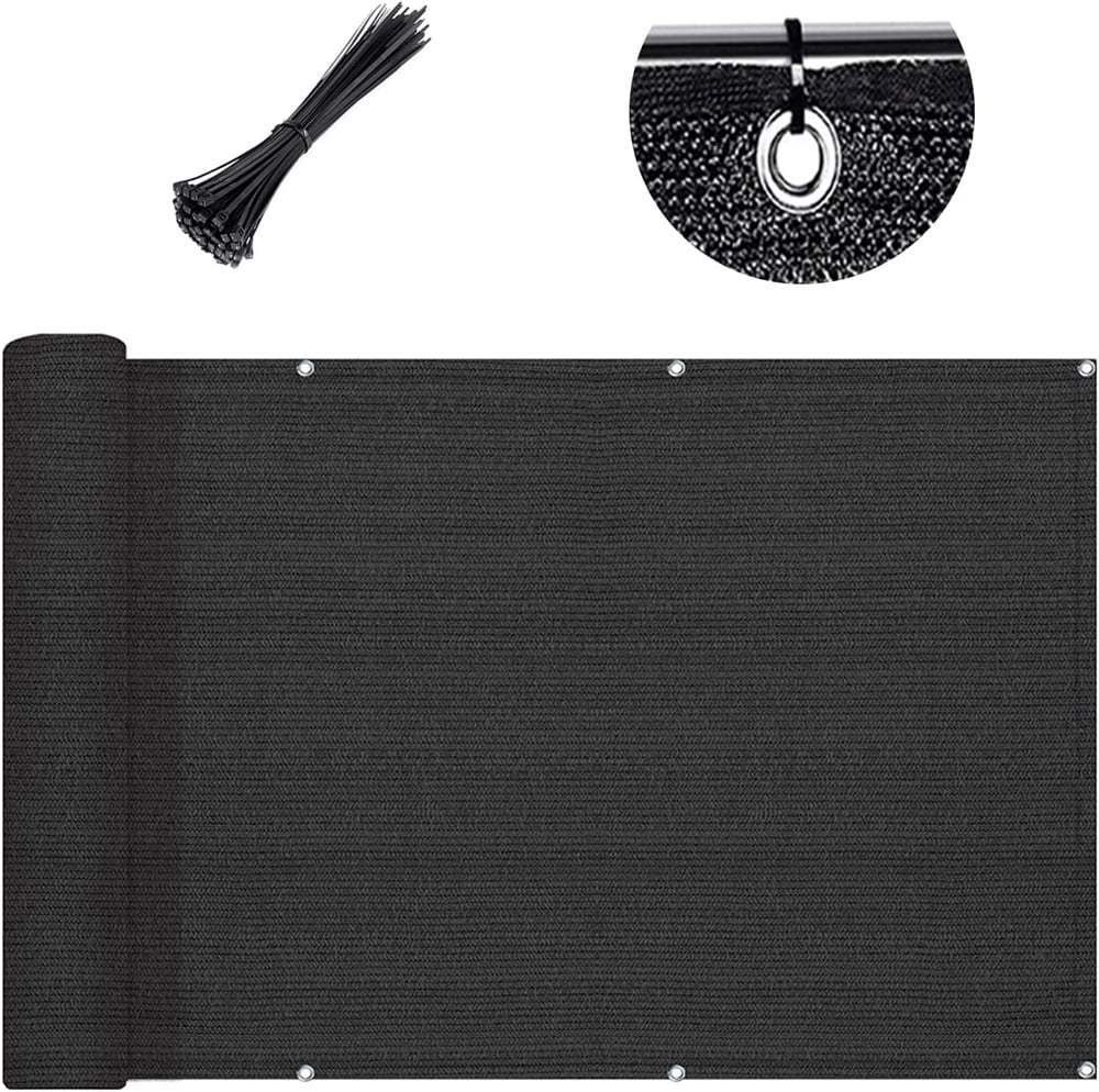 NOGIS Balcony Privacy Screen Cover with Zip Ties, 3 x16.5 ft Privacy ...