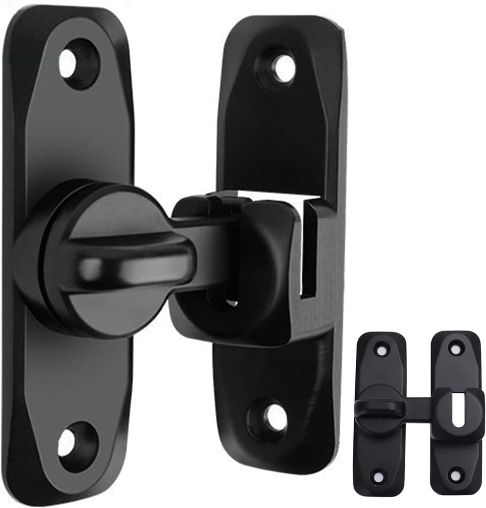 NOGIS Barn Door Lock Hardware - 90/180 Degree Heavy Duty Gate ...