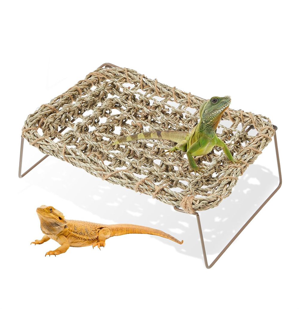 NOGIS Bearded Dragon Hammock Reptile Tank Accessories Decor Basking ...