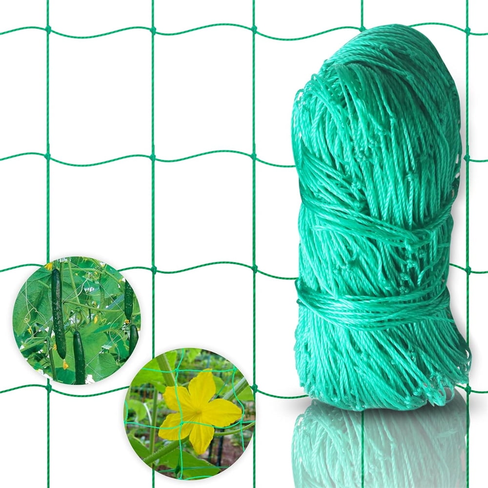 NOGIS Big Size 6 x 16.5 Ft,4" Mesh Size Garden Plant Trellis Netting ...