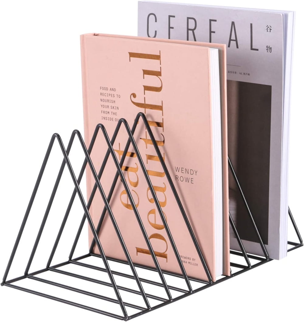 NOGIS Black Magazine Holder Rack, Desktop File Sorter Book Rack ...