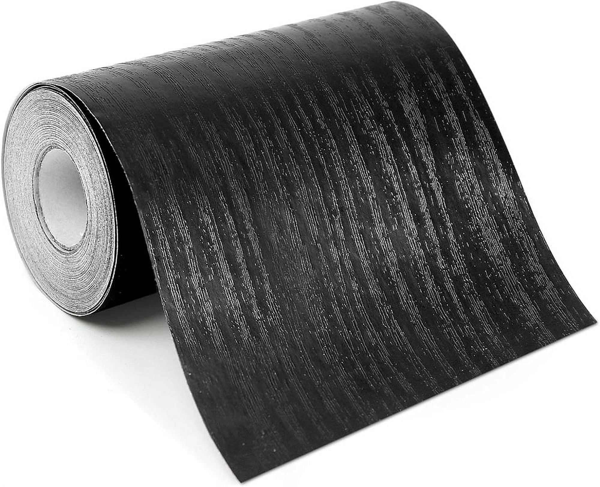 NOGIS Black Wood Grain Plastic Wallpaper, Self-Adhesive, Waterproof, 4 ...