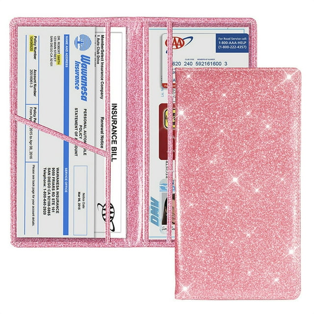 NOGIS Car Registration and Insurance Holder Document Organizer Leather ...