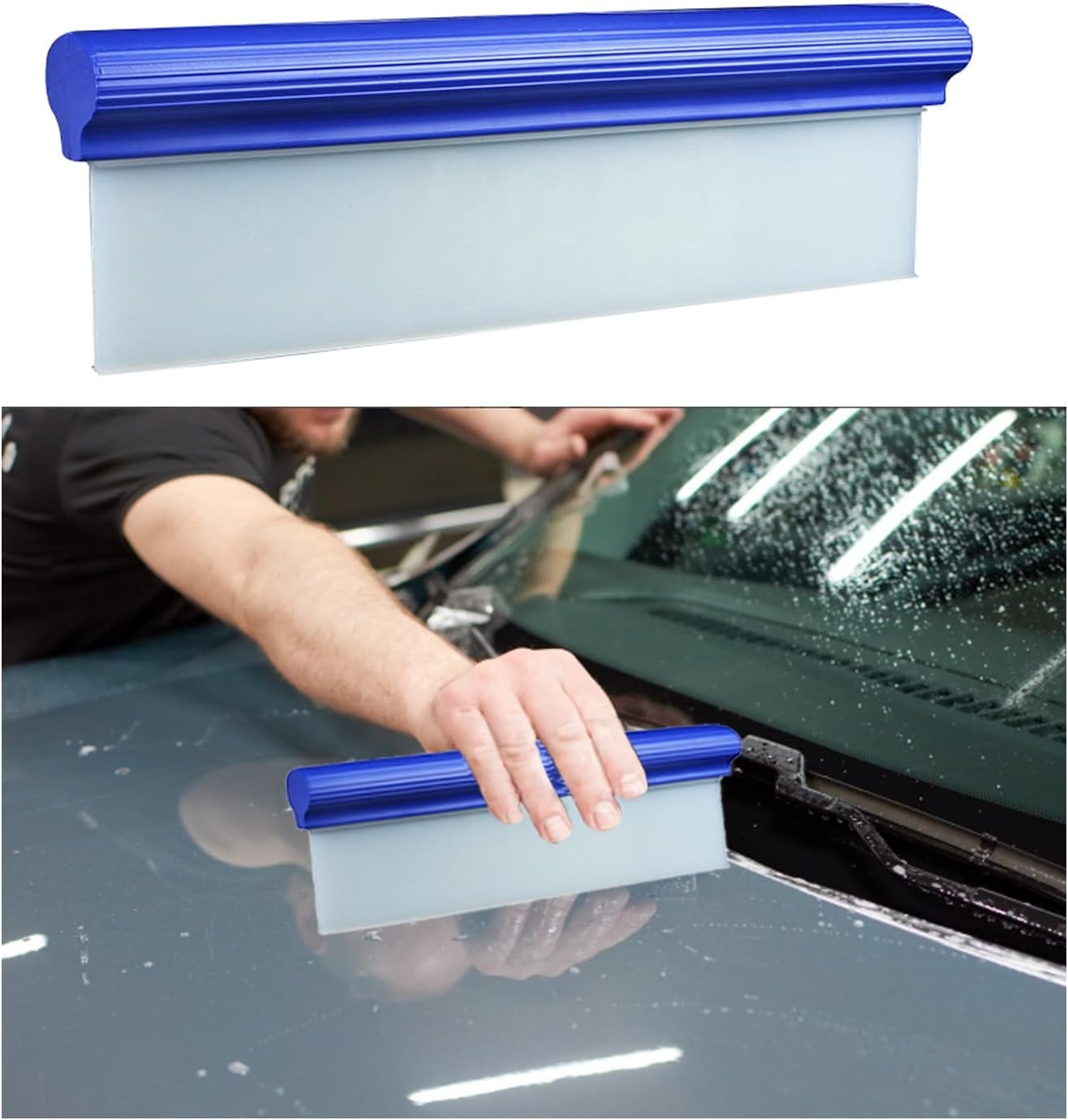 NOGIS 12 Inch T-Bar Car Squeegee, Silicone Water Blade, Window Cleaner ...