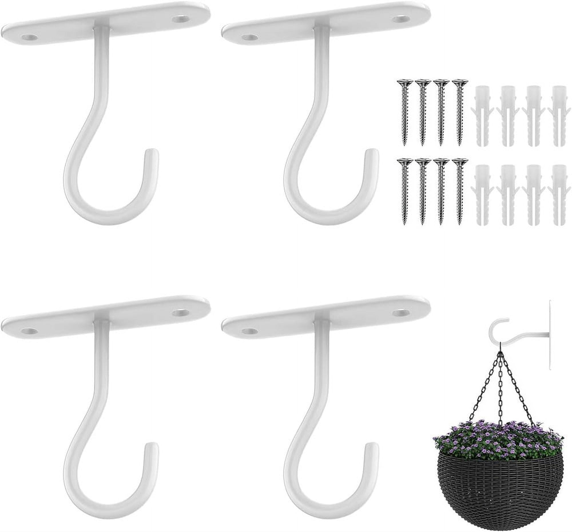 NOGIS Ceiling Hooks for Hanging Plants 4 Pack,2.5" Hanging Plant Hooks ...