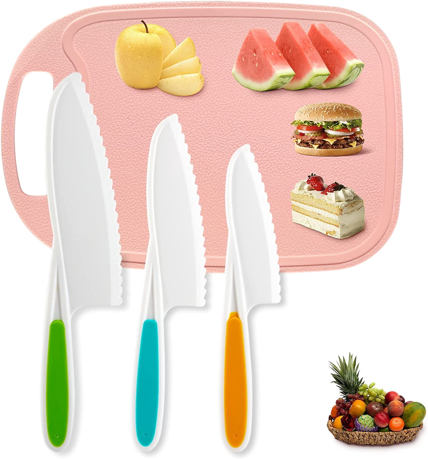 NOGIS Childrens Knives Cooking,Children's Knifes Set Kids Safe Firm ...