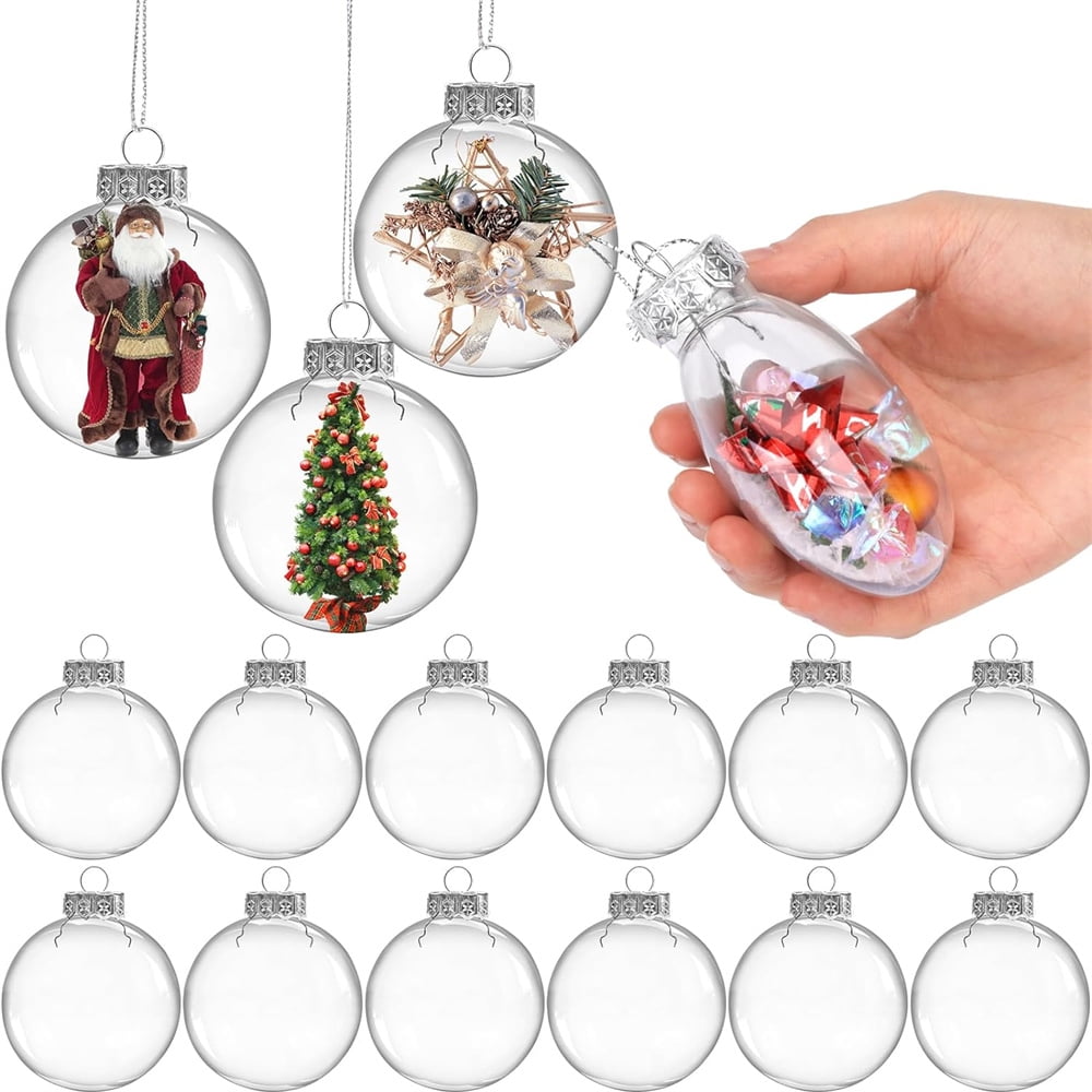 NOGIS Clear Plastic Flat Disc Ornaments 2.36 Inch DIY Transparent ...