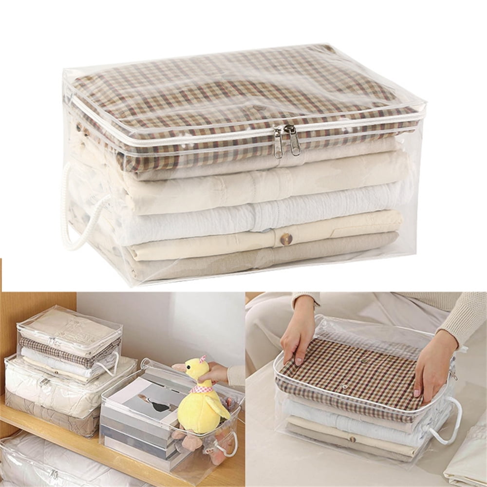 NOGIS Clear Storage Bags with Zipper, Comforters Blankets Storage Bags ...
