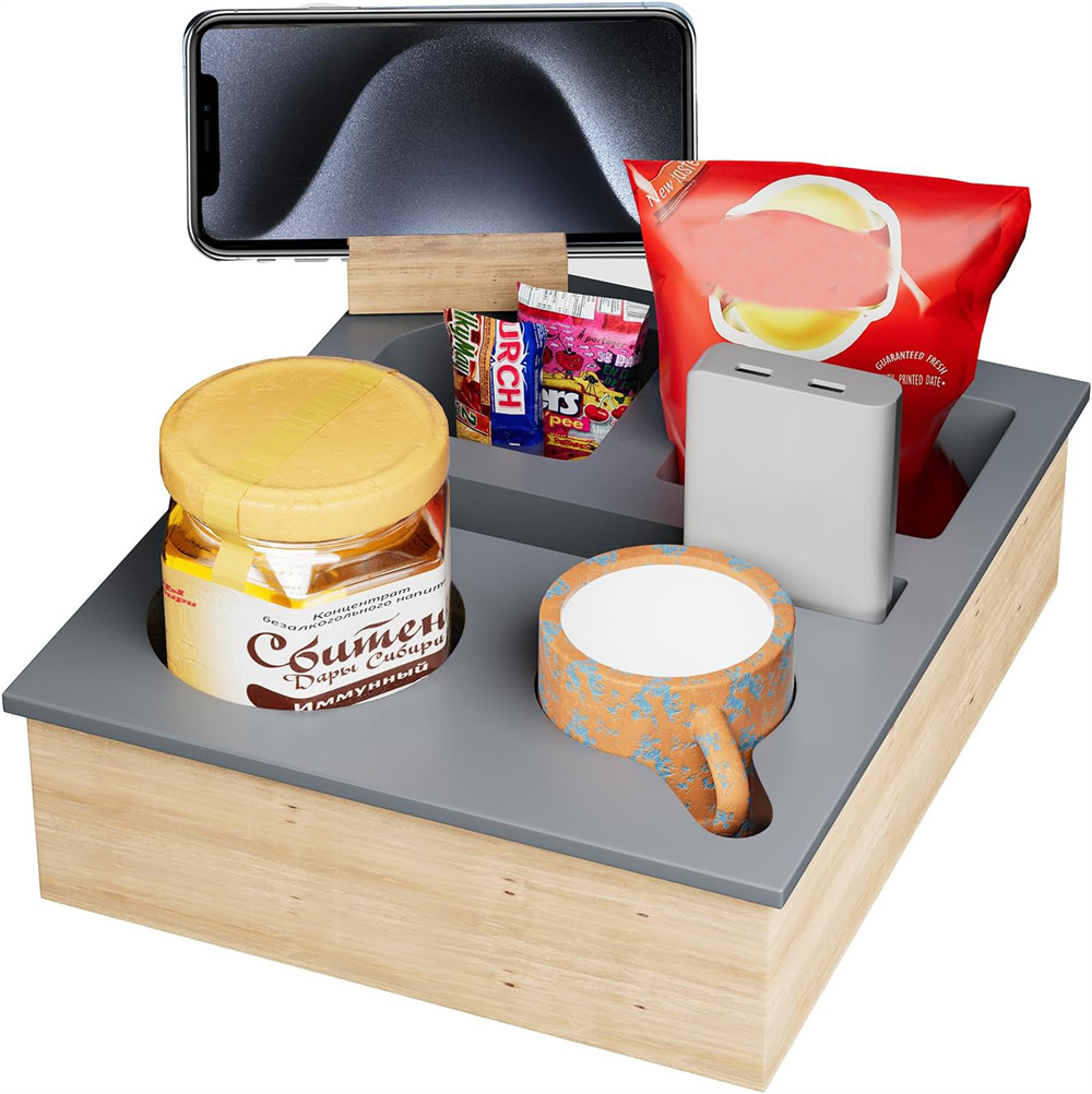 NOGIS Couch Cup Holder Caddy Tray: Sofa Buddy Drink Holder for Couch ...