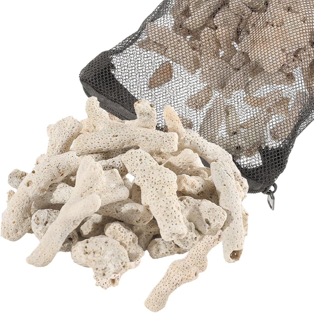 NOGIS Crushed Coral for Freshwater Aquariums, Natural Filter Media ...