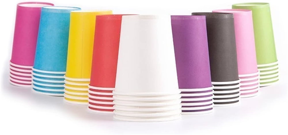 NOGIS DIY Paper Cups [100 Count(10 Color)] , Multicolor Paper Cups For ...