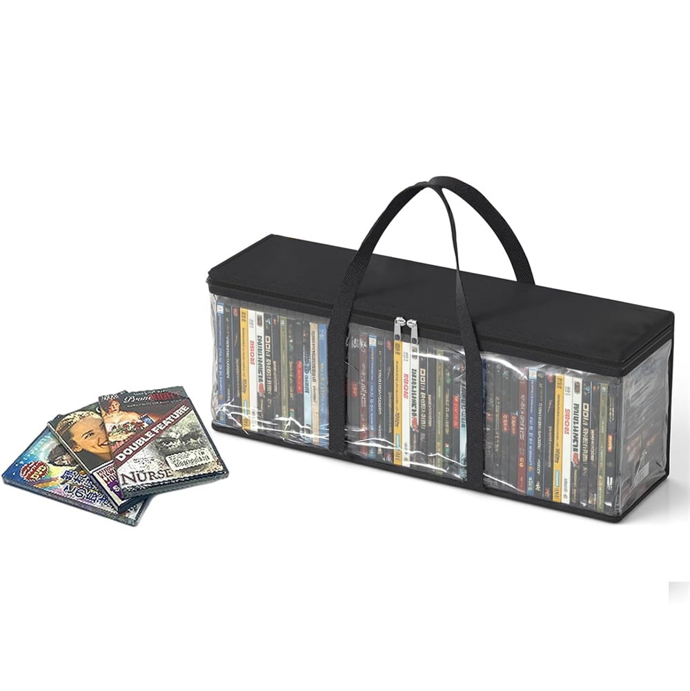 NOGIS DVD Storage Bags Hold up to 40 DVDs, Water Resistant DVD Holder ...