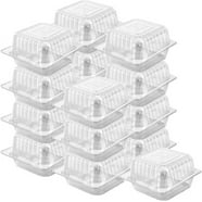 Fit Meal Prep 40 Pack Clear Hinged Plastic Containers - 8x8x3” Single ...